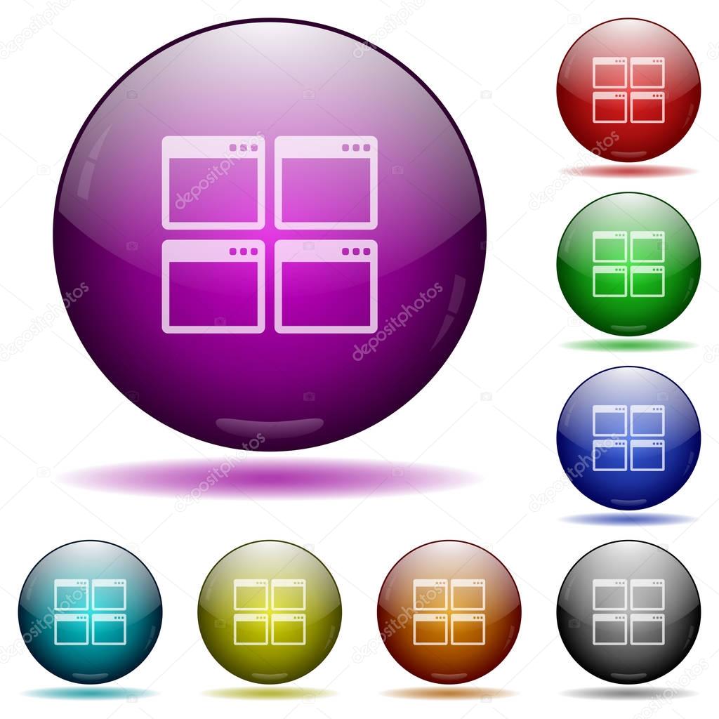 Mosaic window view mode glass sphere buttons Stock Vector Image by ...
