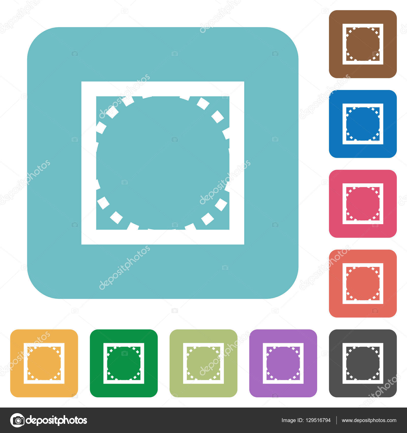 Rounded corners flat icons Stock Vector by ©renegadehomie 129516794
