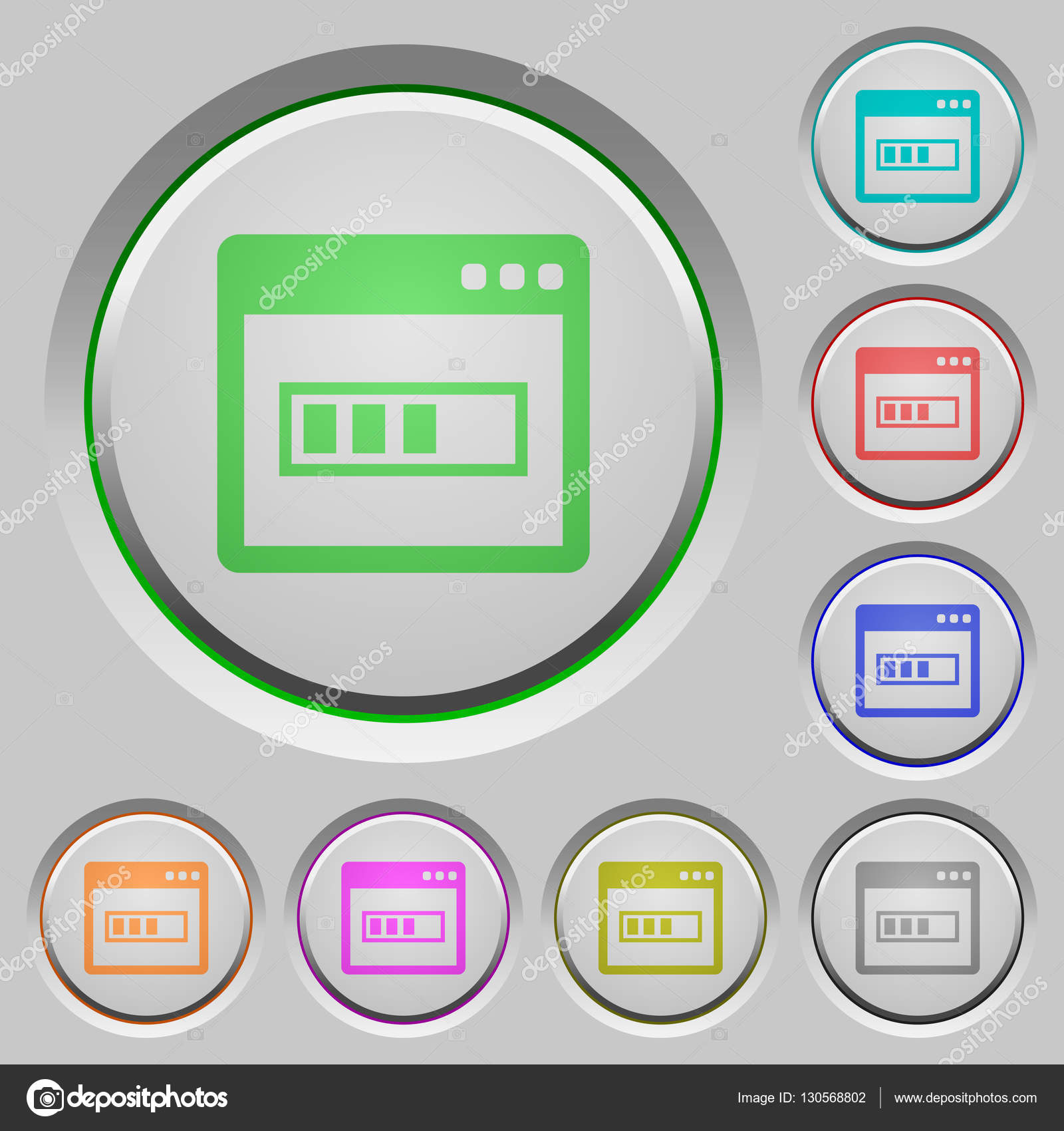 Application installing push buttons Stock Vector Image by ©renegadehomie #130568802