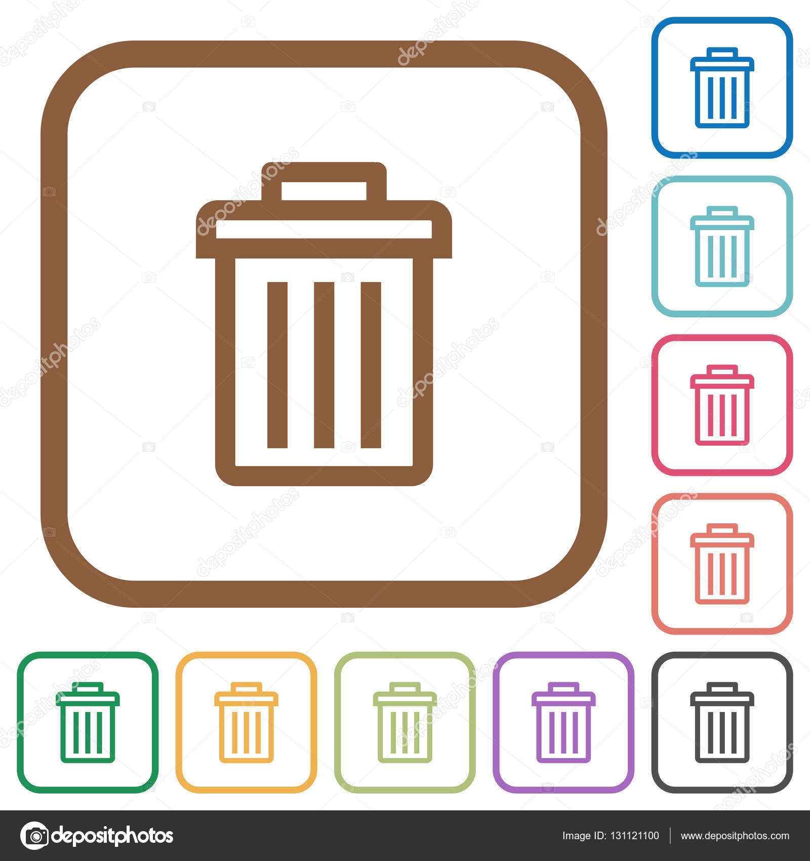 Delete simple icons Stock Vector Image by ©renegadehomie #131121100