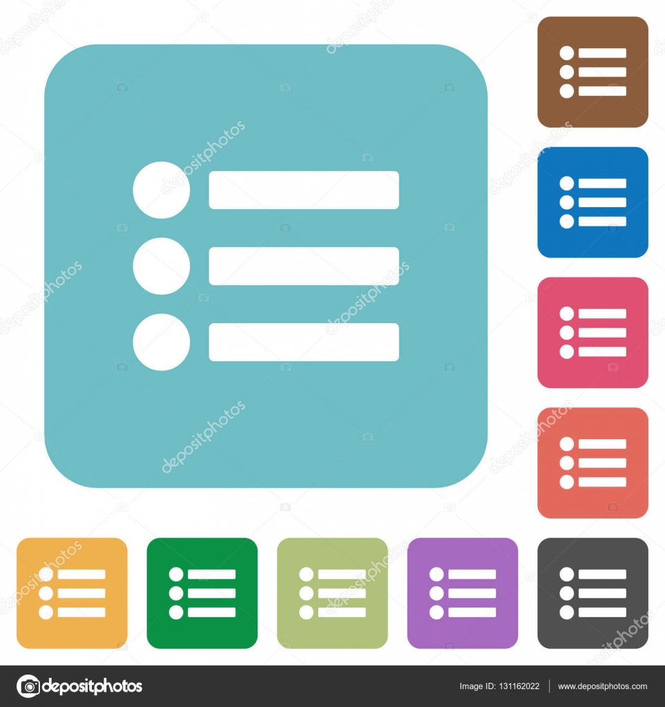 Bullet list square flat icons Stock Vector Image by ©renegadehomie ...
