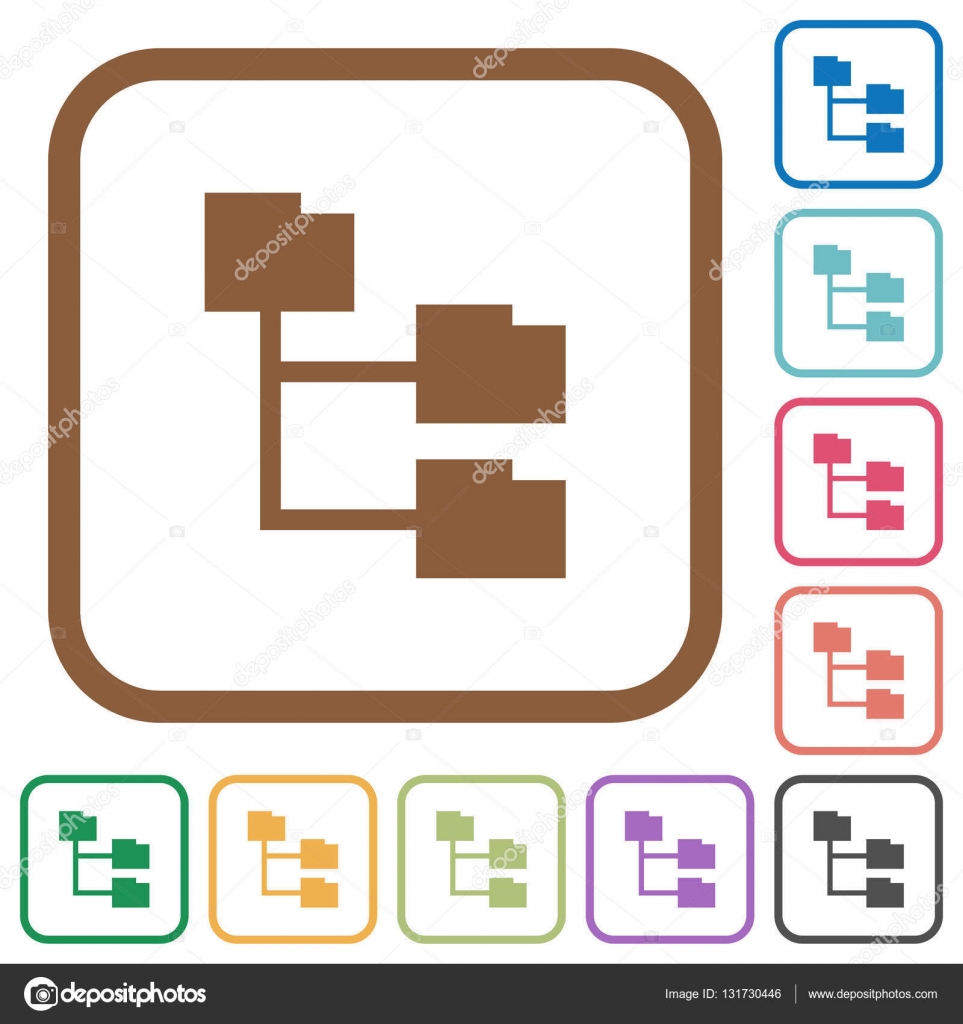 Folder structure simple icons Stock Vector by ©renegadehomie 131730446