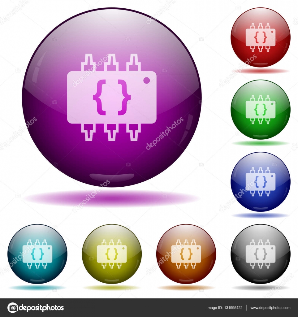 Hardware programming glass sphere buttons Stock Vector Image by ...