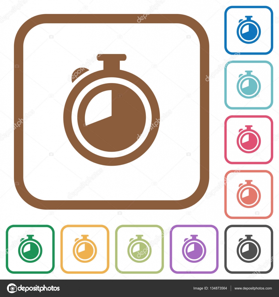Timer simple icons Stock Vector by ©renegadehomie 134873564