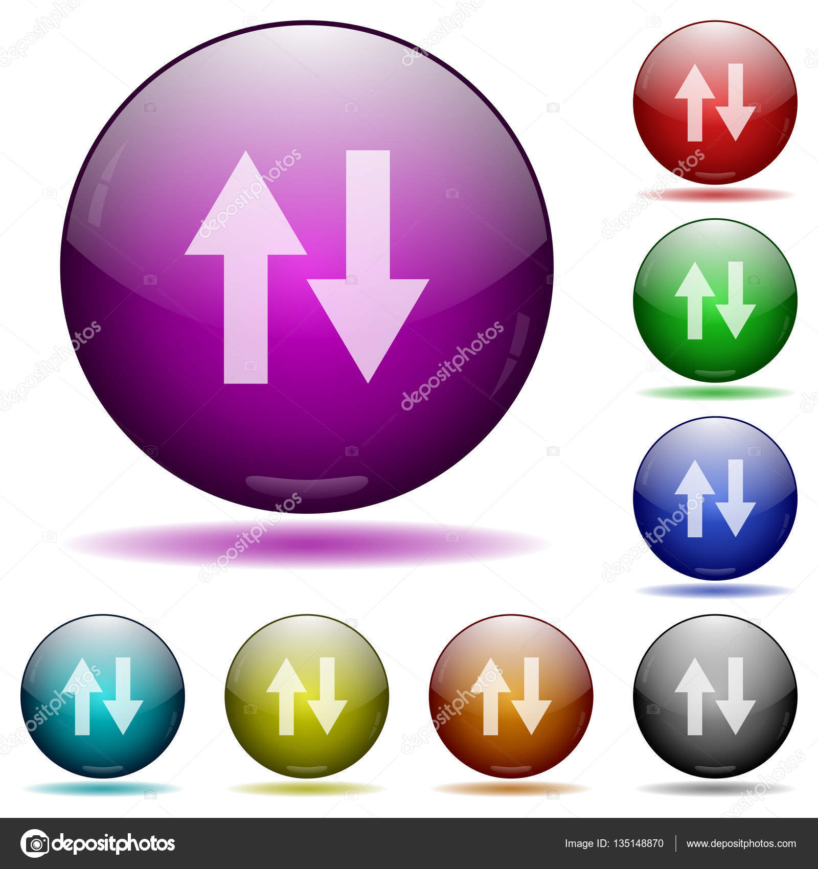 Data traffic glass sphere buttons Stock Vector Image by ©renegadehomie ...