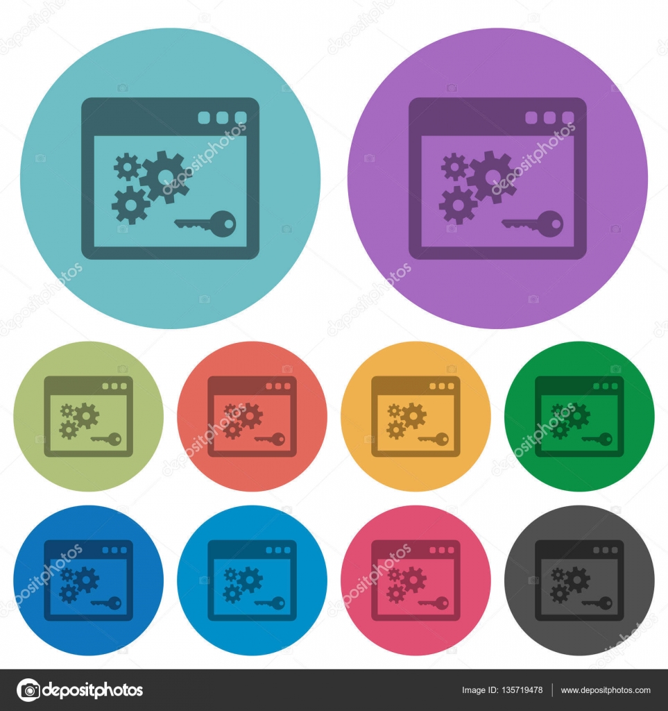 API key color darker flat icons Stock Vector by ©renegadehomie 135719478