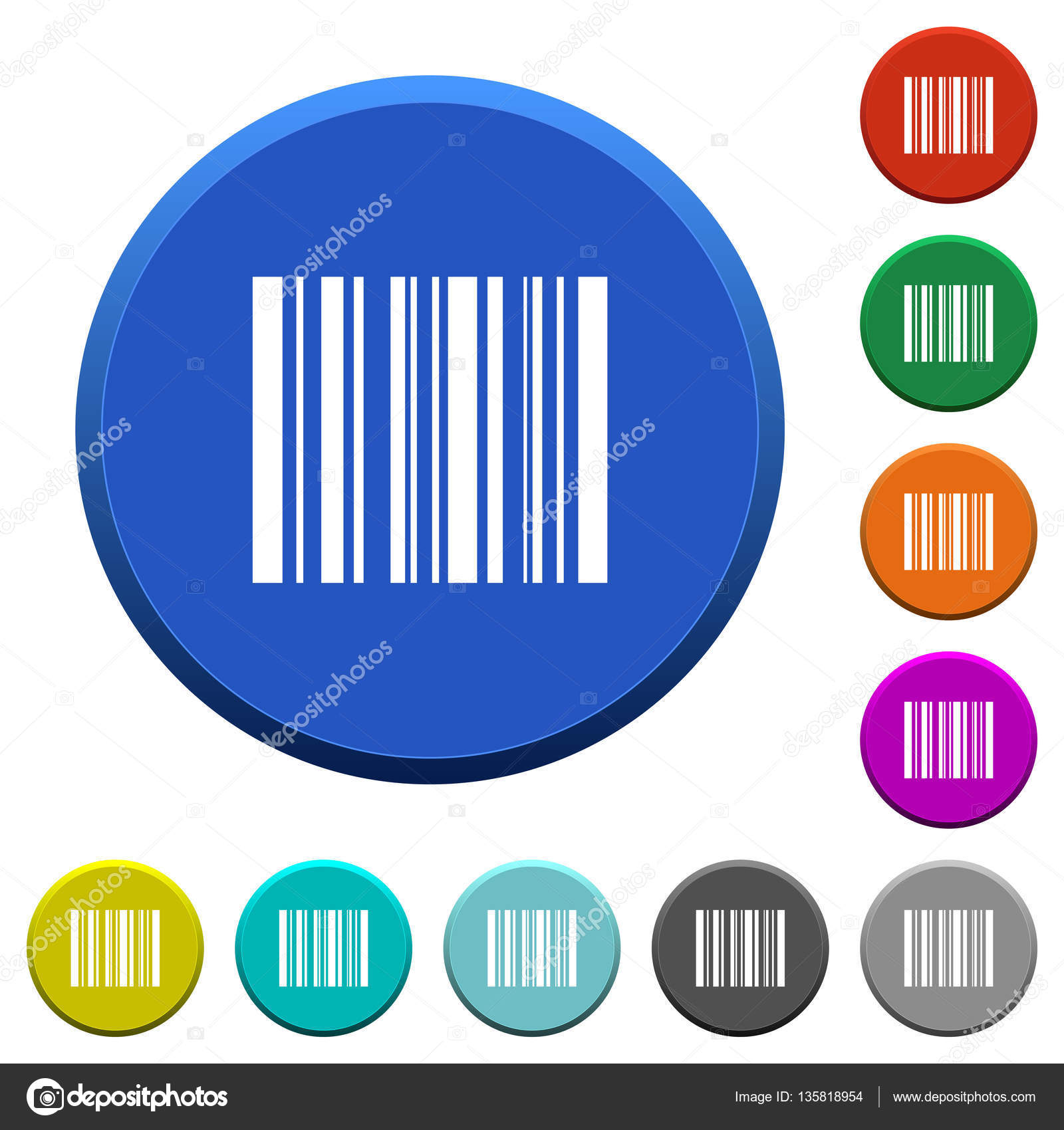 Barcode beveled buttons Stock Vector by ©renegadehomie 135818954