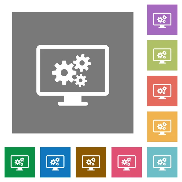 Shared Computer Flat White Icons Color Backgrounds Background Color ...