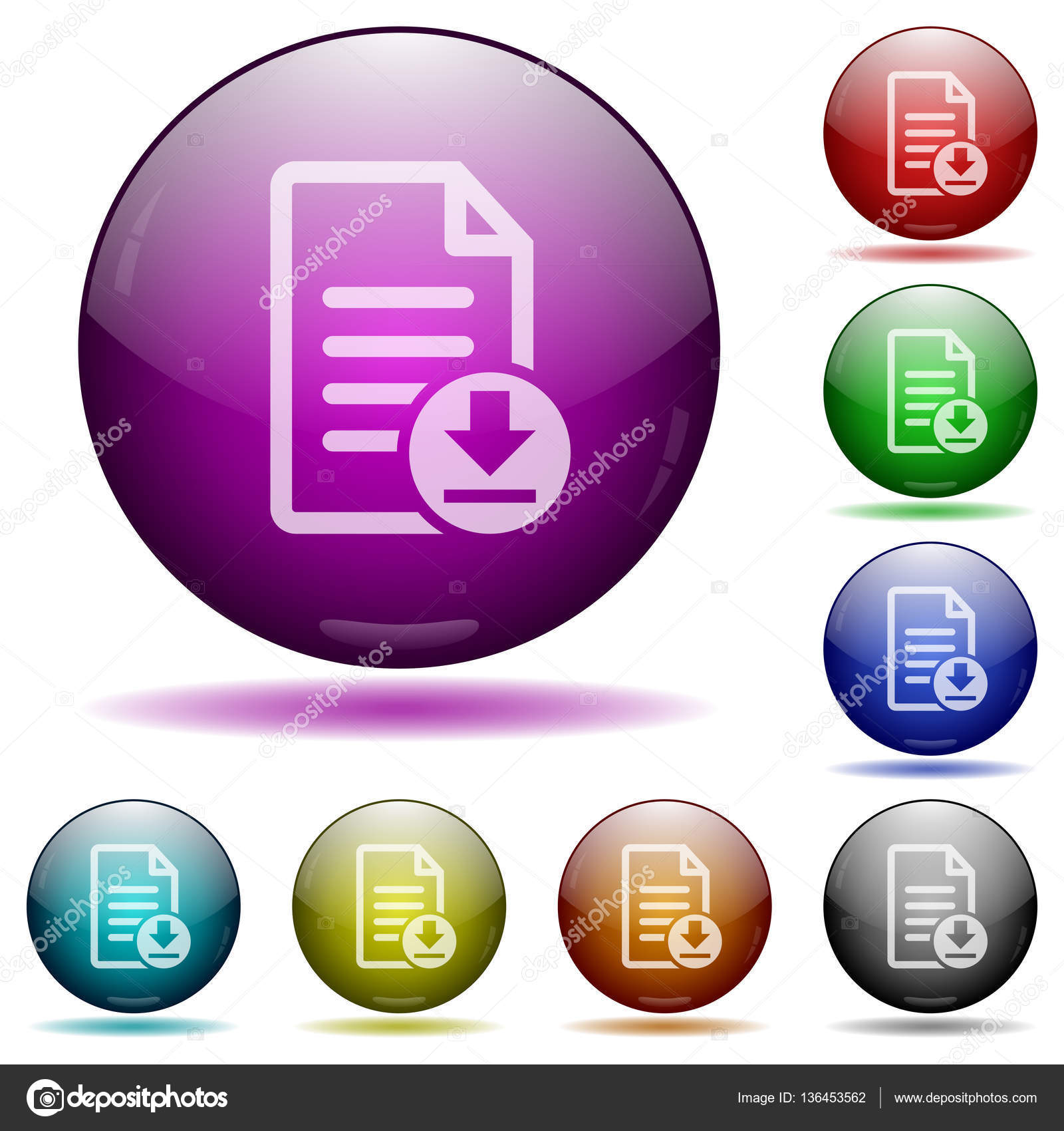 Download document glass sphere buttons Stock Vector by ©renegadehomie ...