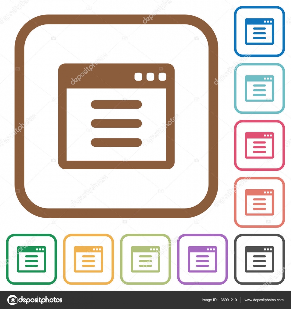 Application options simple icons Stock Vector by ©renegadehomie 136991210