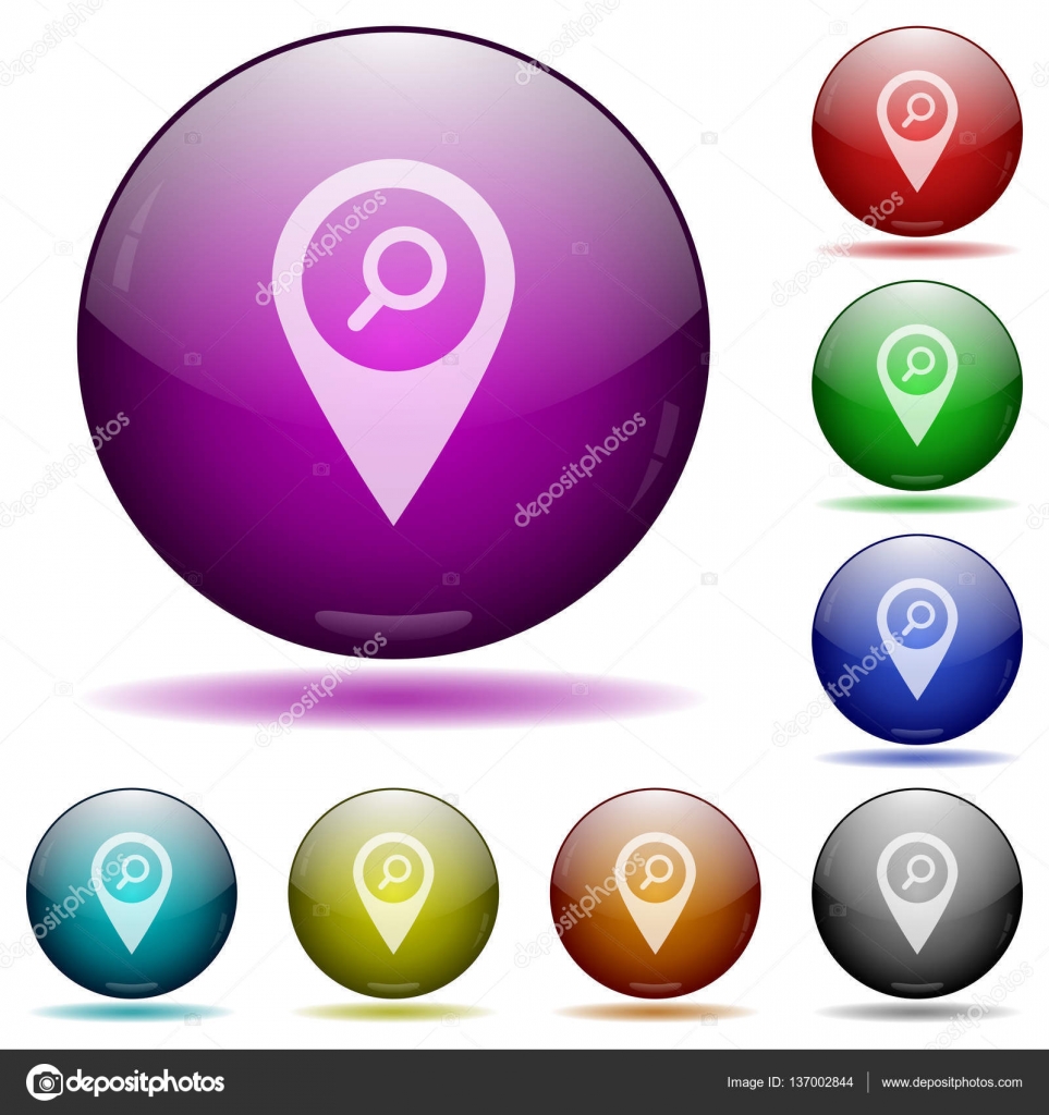 Find GPS map location glass sphere buttons Stock Vector Image by ...