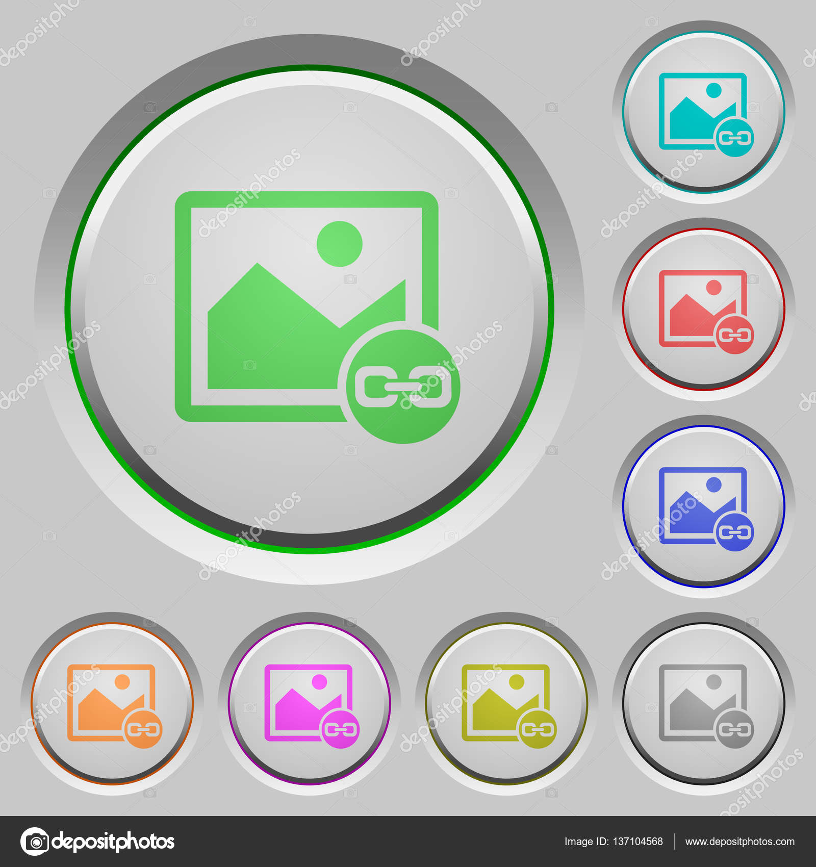 Link image push buttons Stock Vector by ©renegadehomie 137104568