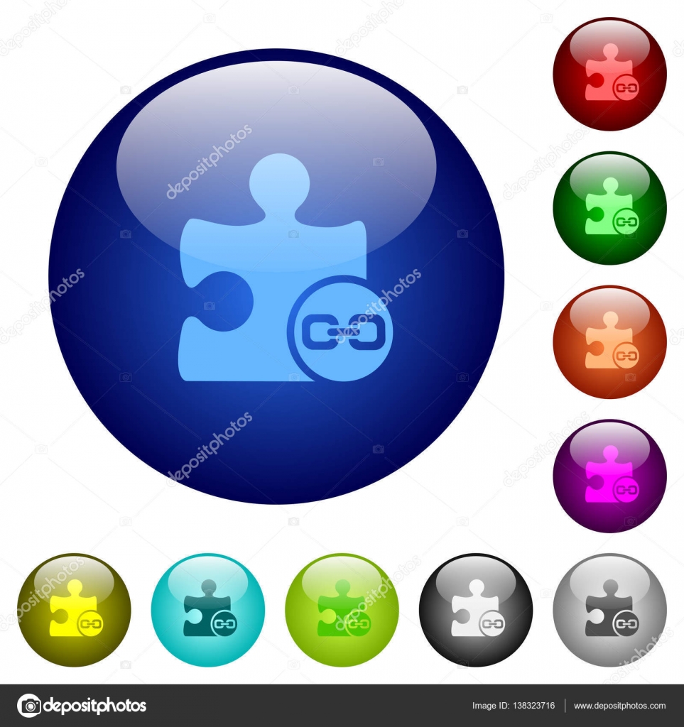 Chain Plugin Color Glass Buttons Stock Vector Image By ©renegadehomie