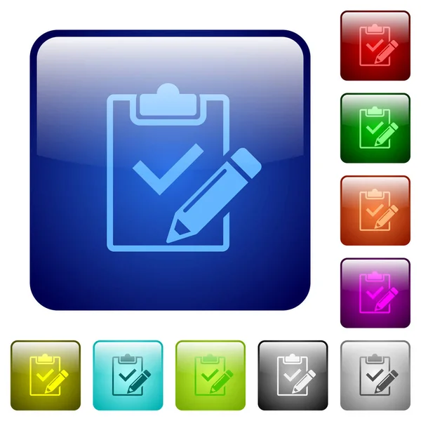 Fill out checklist beveled buttons Stock Vector Image by ©renegadehomie ...