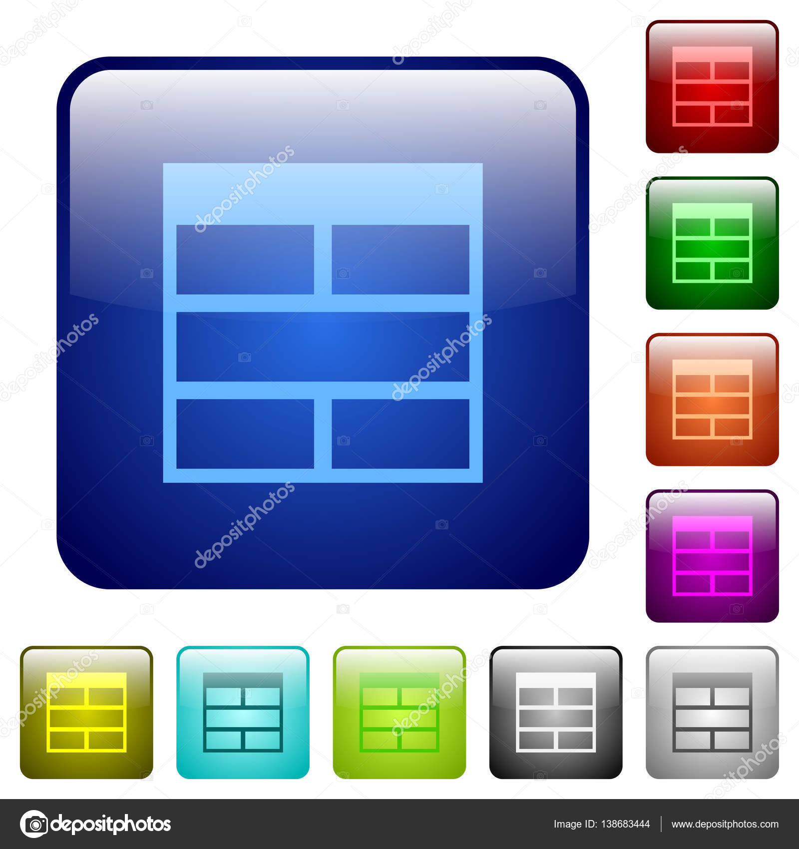 Spreadsheet horizontally merge table cells color square butt Stock Vector by ©renegadehomie ...