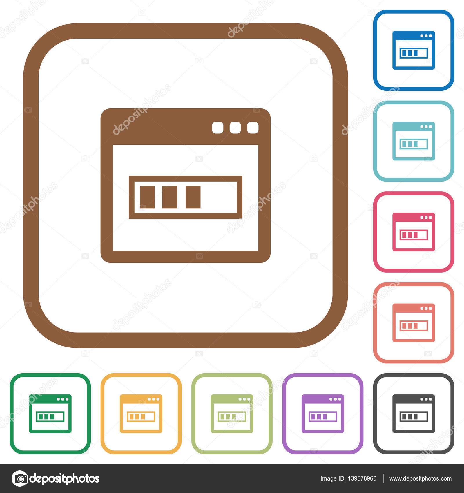 Application installing simple icons Stock Vector by ©renegadehomie 139578960