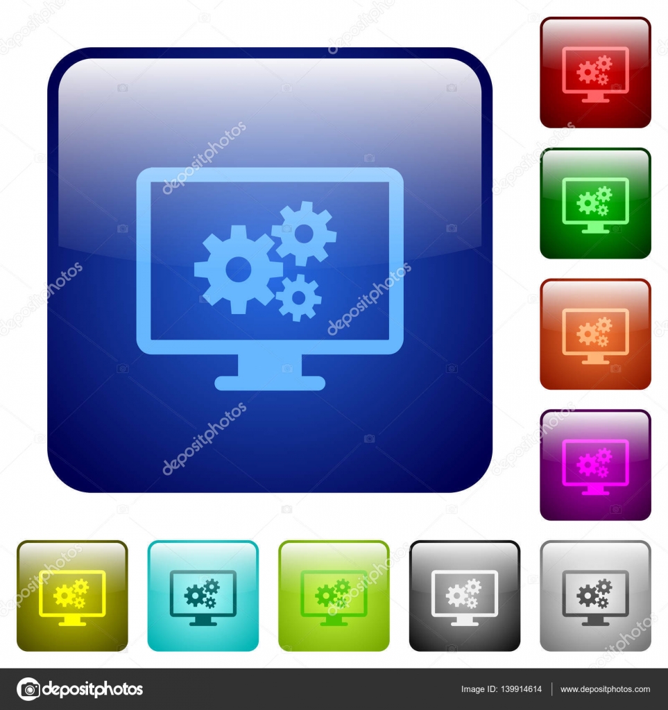Screen settings color square buttons Stock Vector Image by ©renegadehomie #139914614