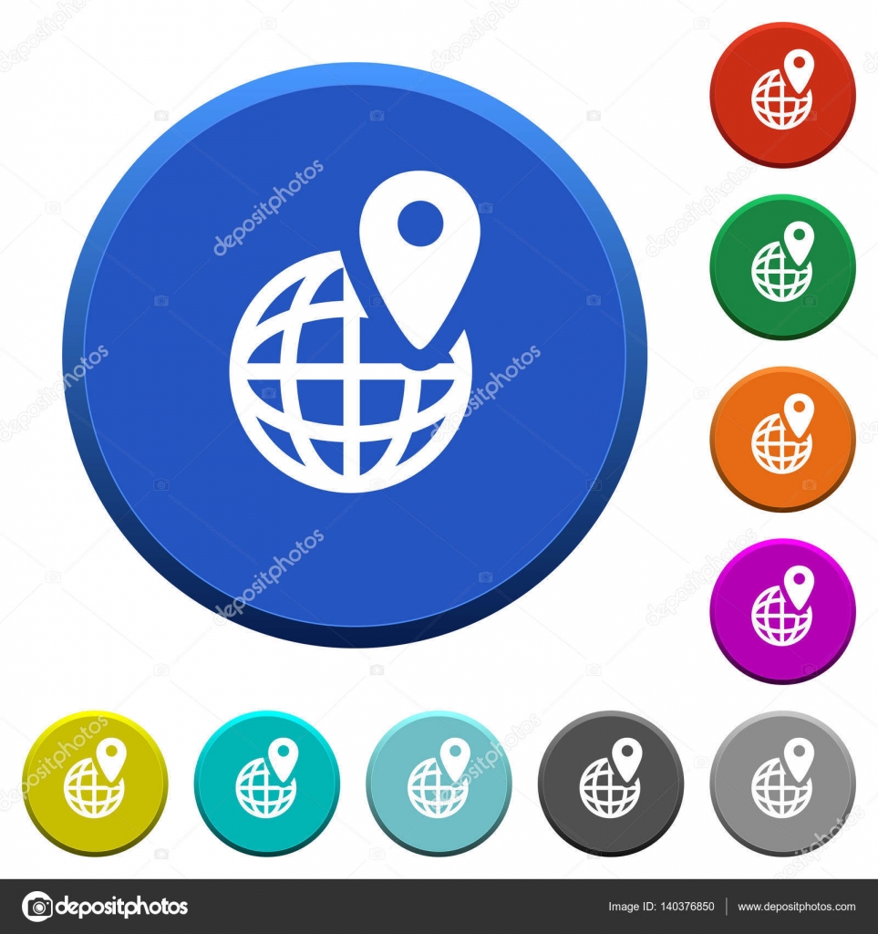 GPS location with globe symbol beveled buttons Stock Vector by ... GPS location with globe symbol beveled buttons Stock Vector by ...