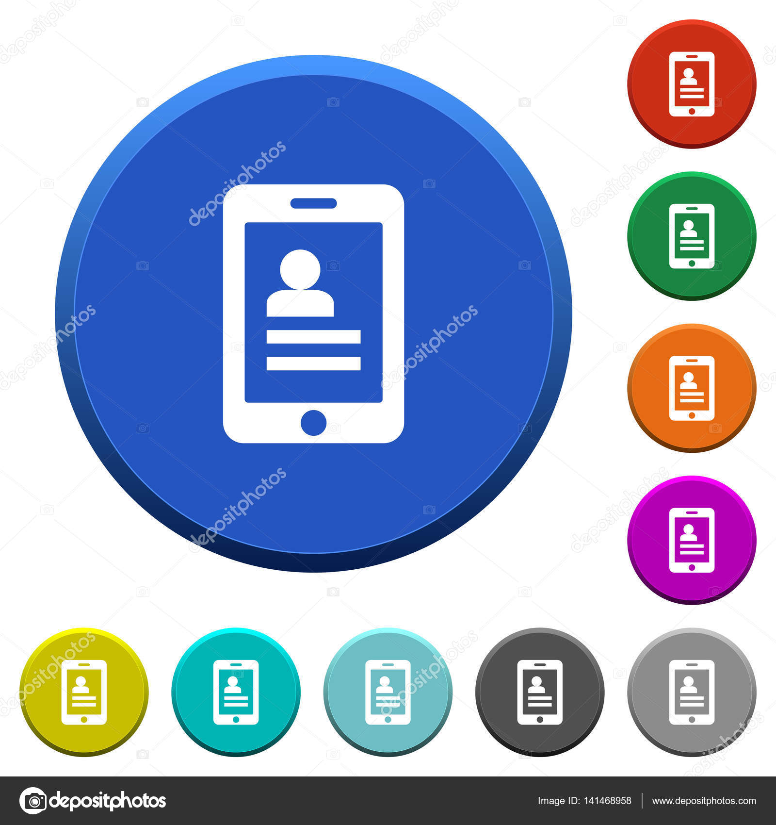 Mobile contacts beveled buttons Stock Vector Image by ©renegadehomie ...