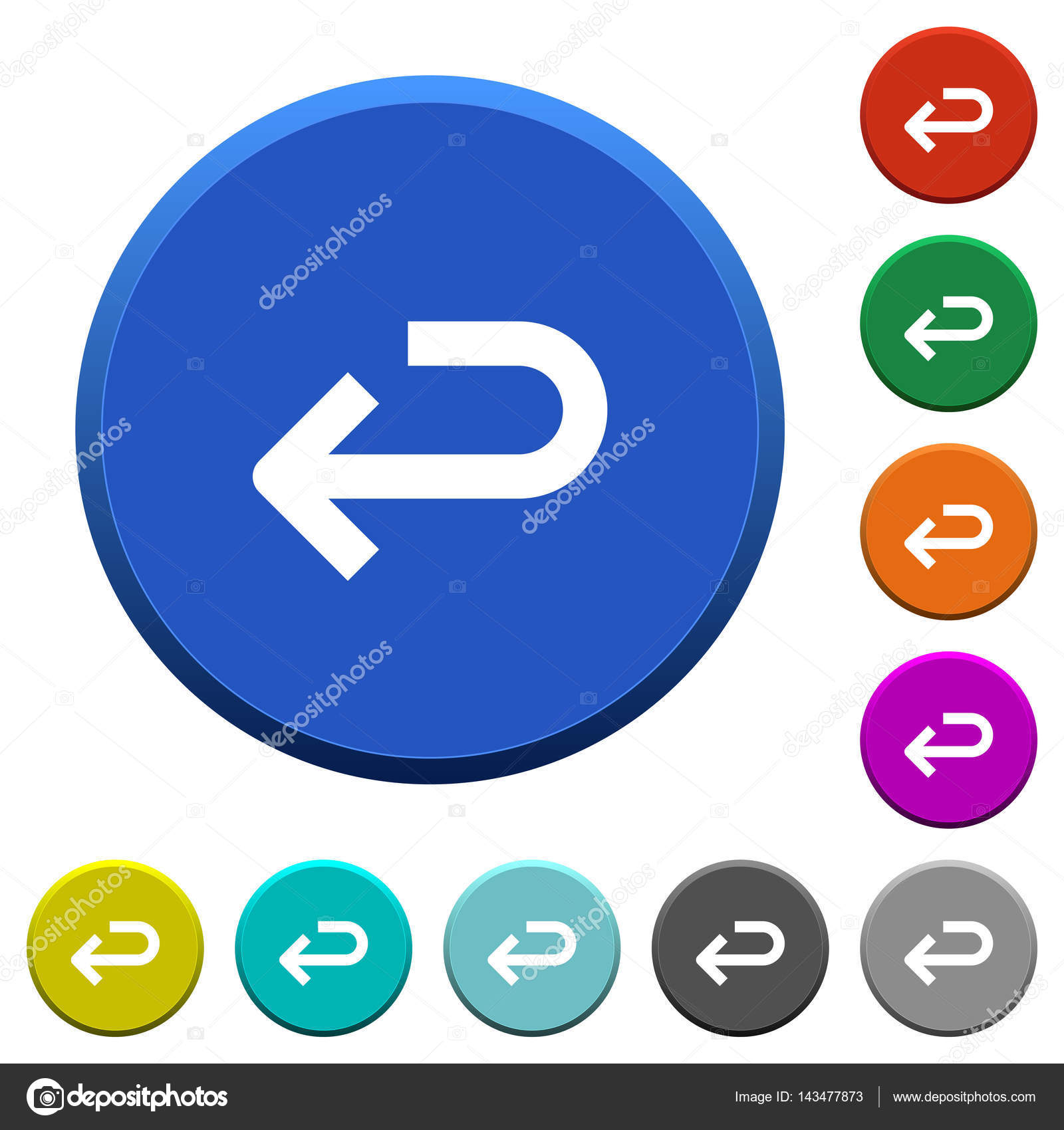 Back arrow beveled buttons — Stock Vector © renegadehomie #143477873