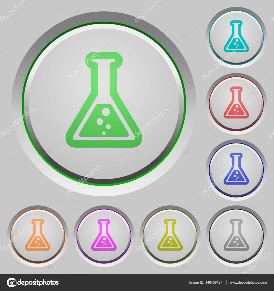 Flask with liquid push buttons Stock Vector by ©renegadehomie 148439127