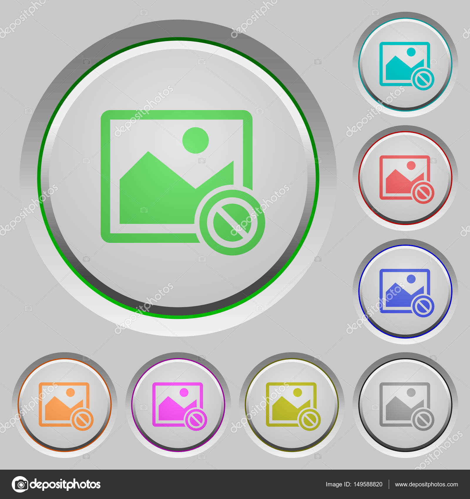 Disabled image push buttons Stock Vector by ©renegadehomie 149588820