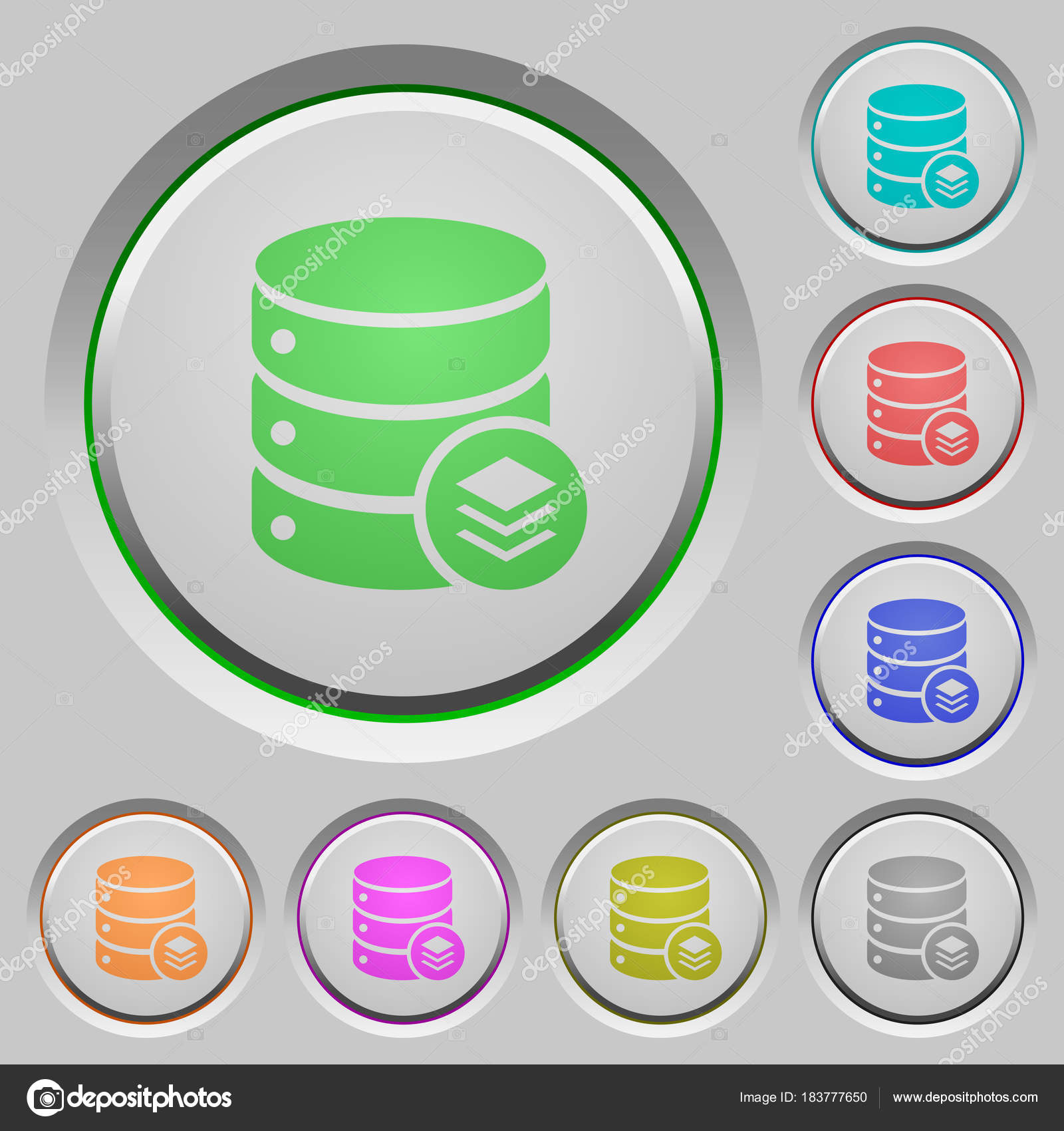 Database layers push buttons Stock Vector Image by ©renegadehomie ...