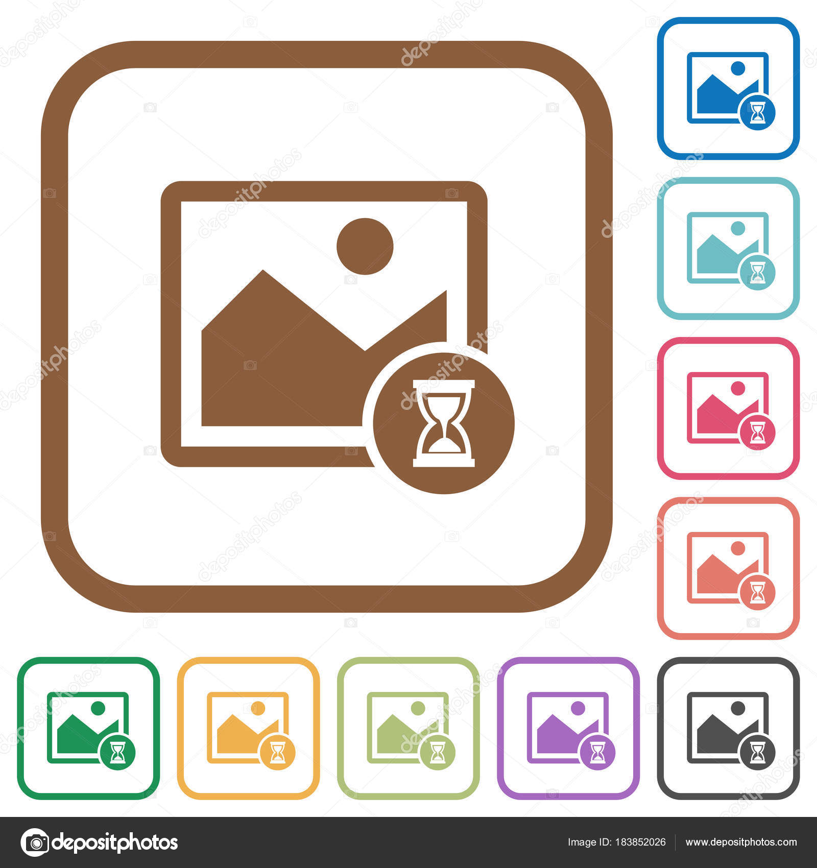 Image processing simple icons Stock Vector by ©renegadehomie 183852026