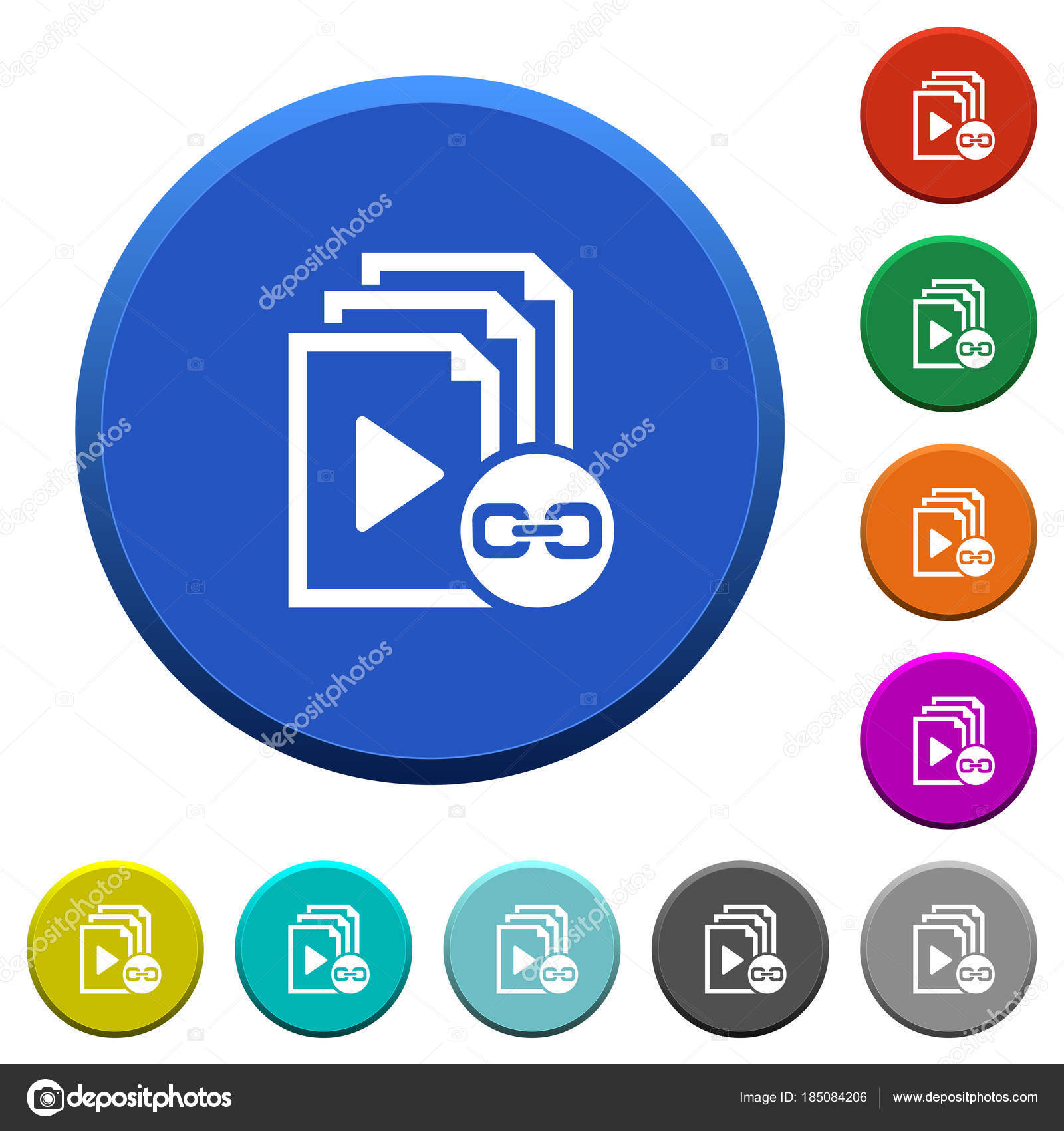 Link playlist beveled buttons Stock Vector Image by ©renegadehomie ...