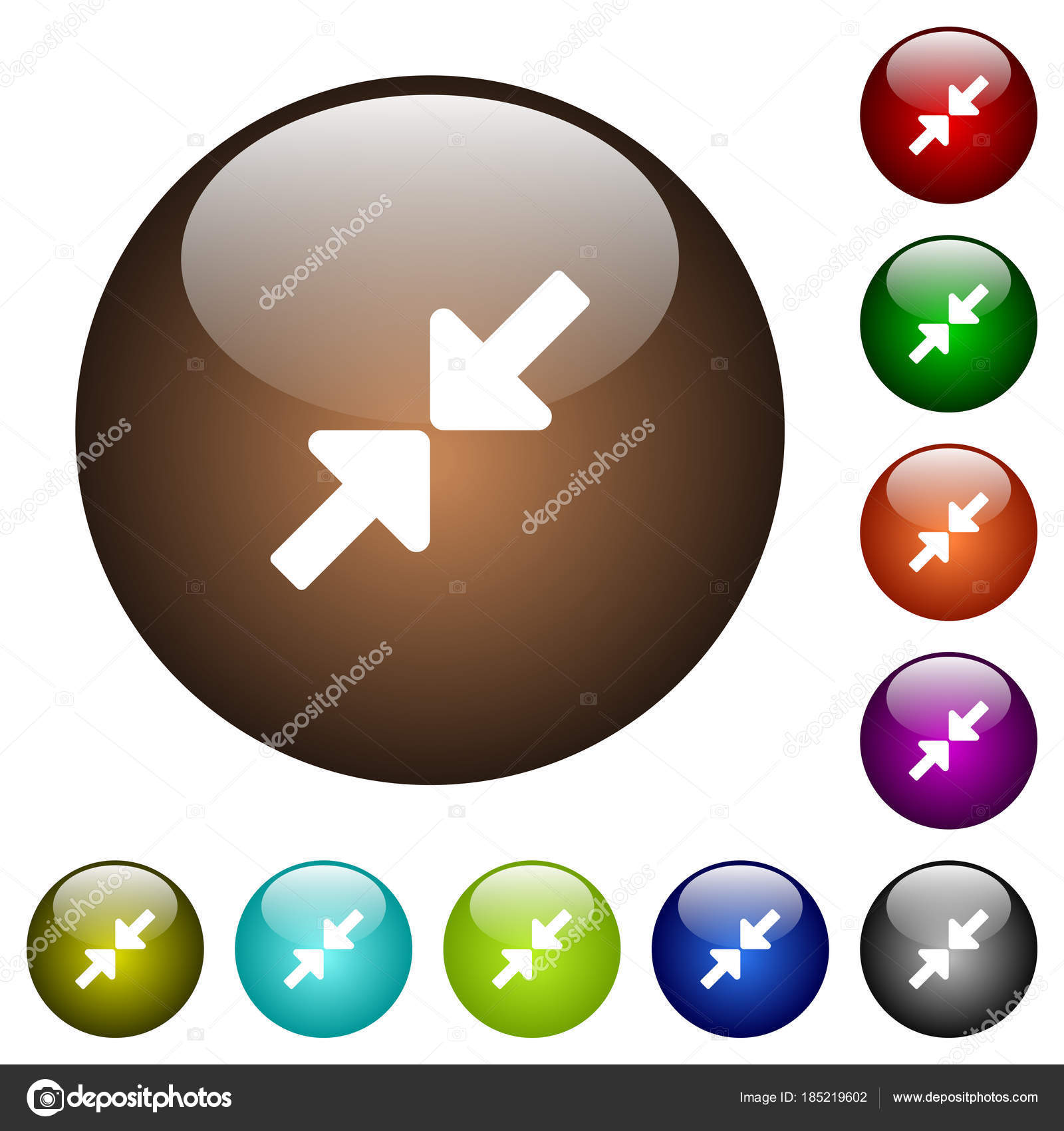 Resize small color glass buttons Stock Vector by ©renegadehomie 185219602