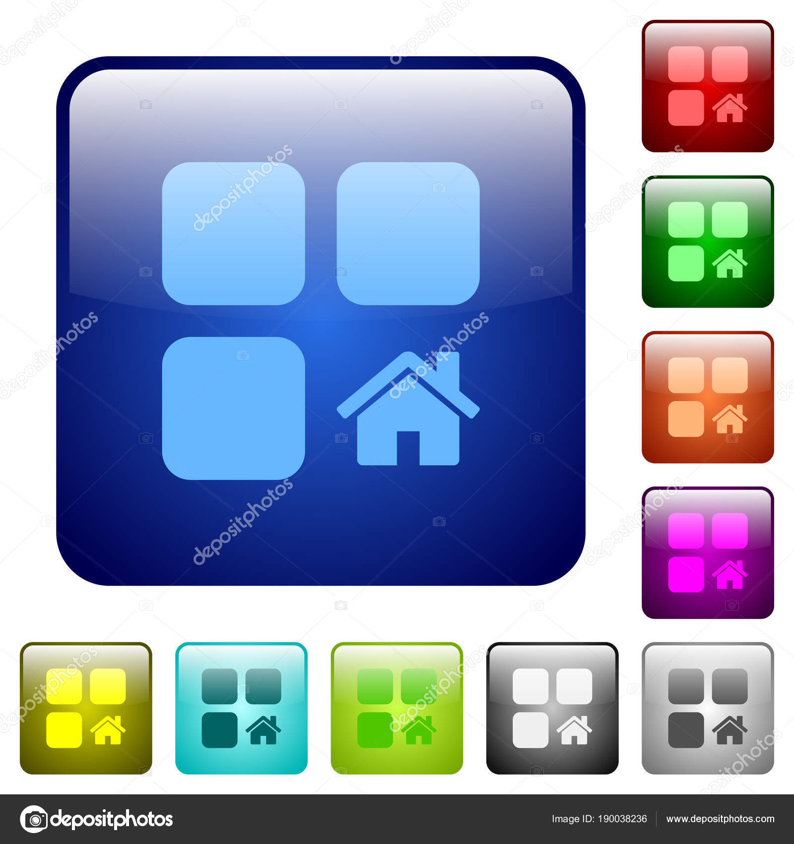 Default component color square buttons Stock Vector by ©renegadehomie 190038236