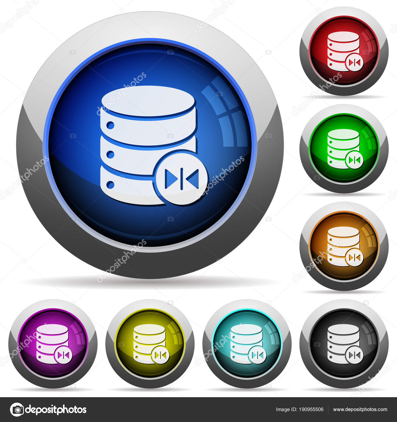 Select database table column round glossy buttons Stock Vector Image by ... Select database table column round glossy buttons Stock Vector Image by ...