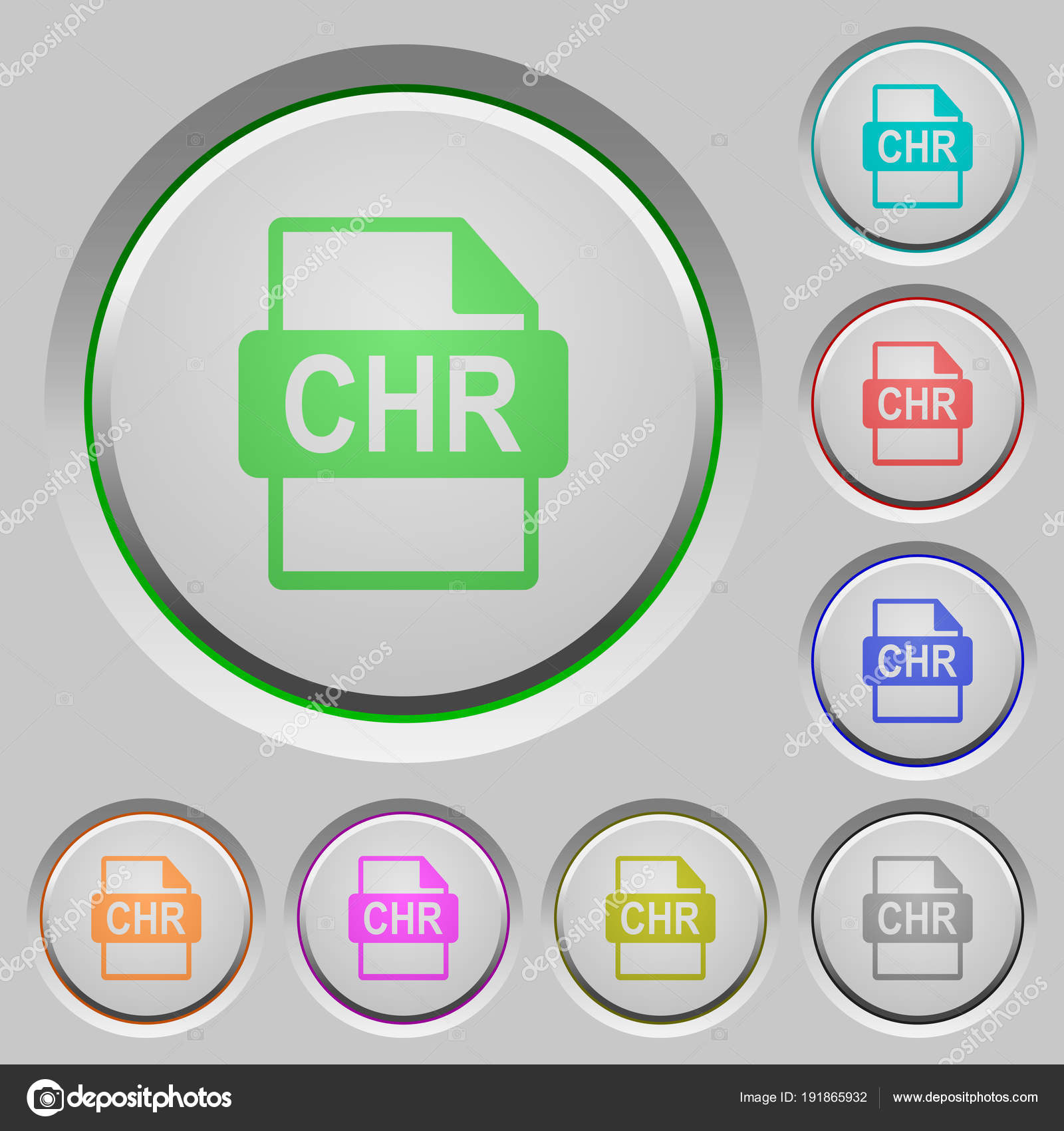 CHR file format push buttons Stock Vector Image by ©renegadehomie ...
