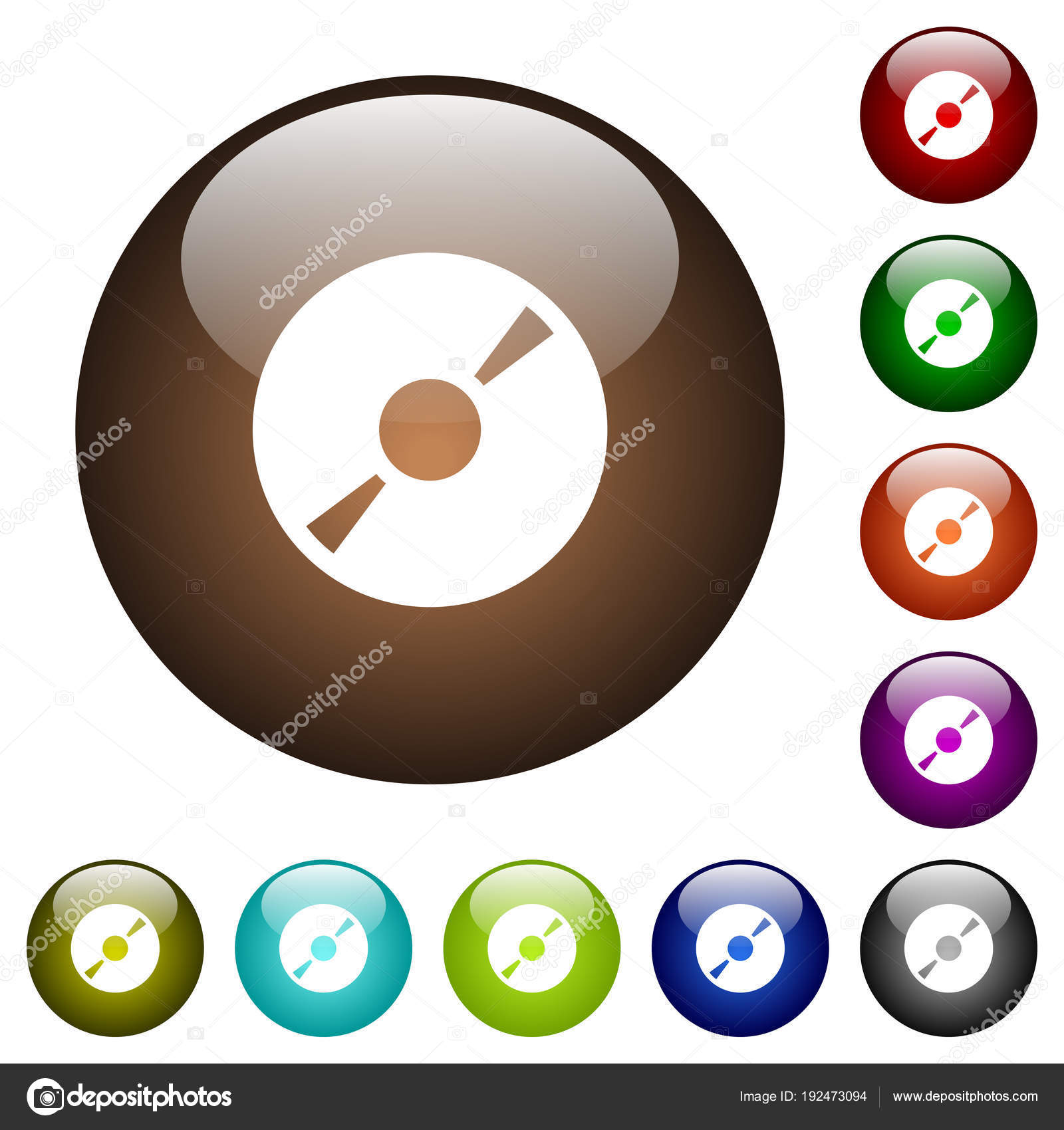 DVD disk color glass buttons Stock Vector Image by ©renegadehomie ...