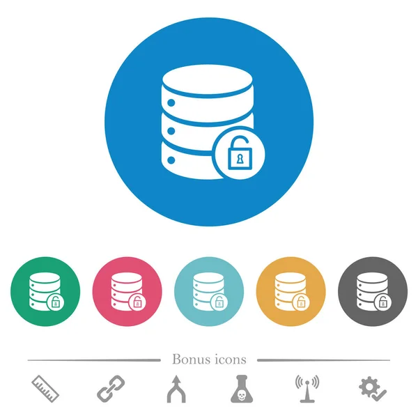 Syncronize data with database flat round icons Stock Vector by ©renegadehomie 340016598