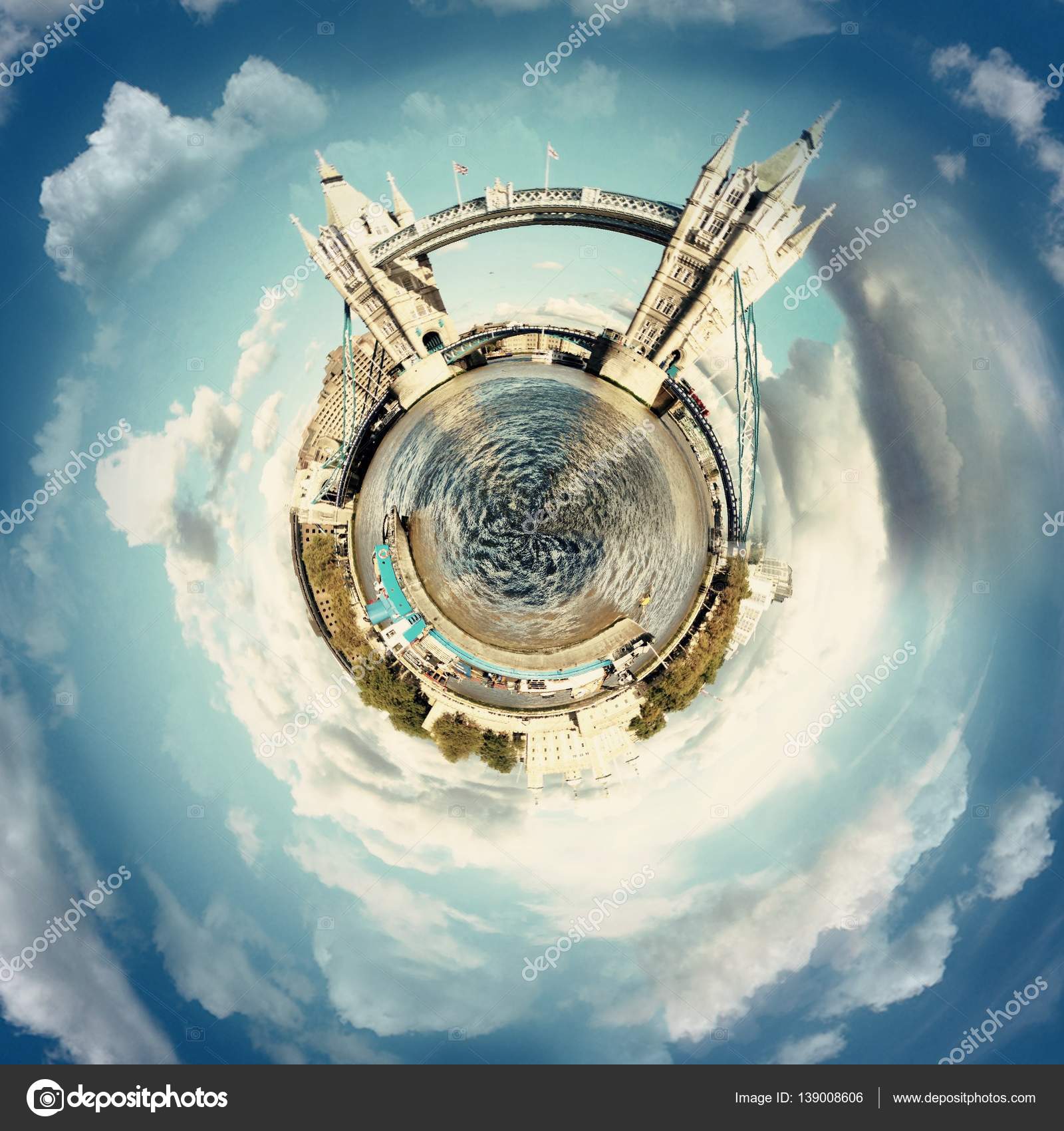 Circular Panorama of tower bridge, London Stock Photo by ©DavidArts ...