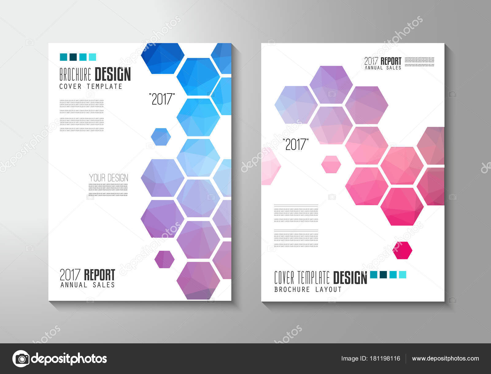 Brochure Template Flyer Design Depliant Cover Business Purposes Elegant ...