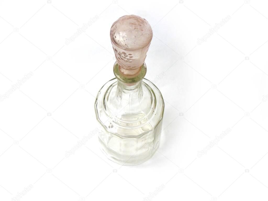 Tiny bottle, small Vintage glass bottle, little Glass vase made of blue ...