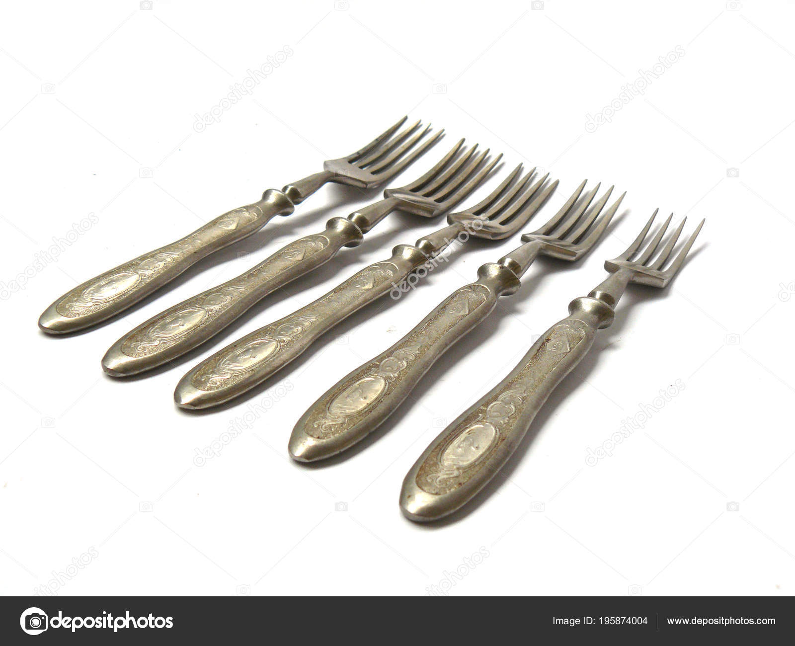 Melchior Forks Silver Forks Close White Background Several Forks Fork ...