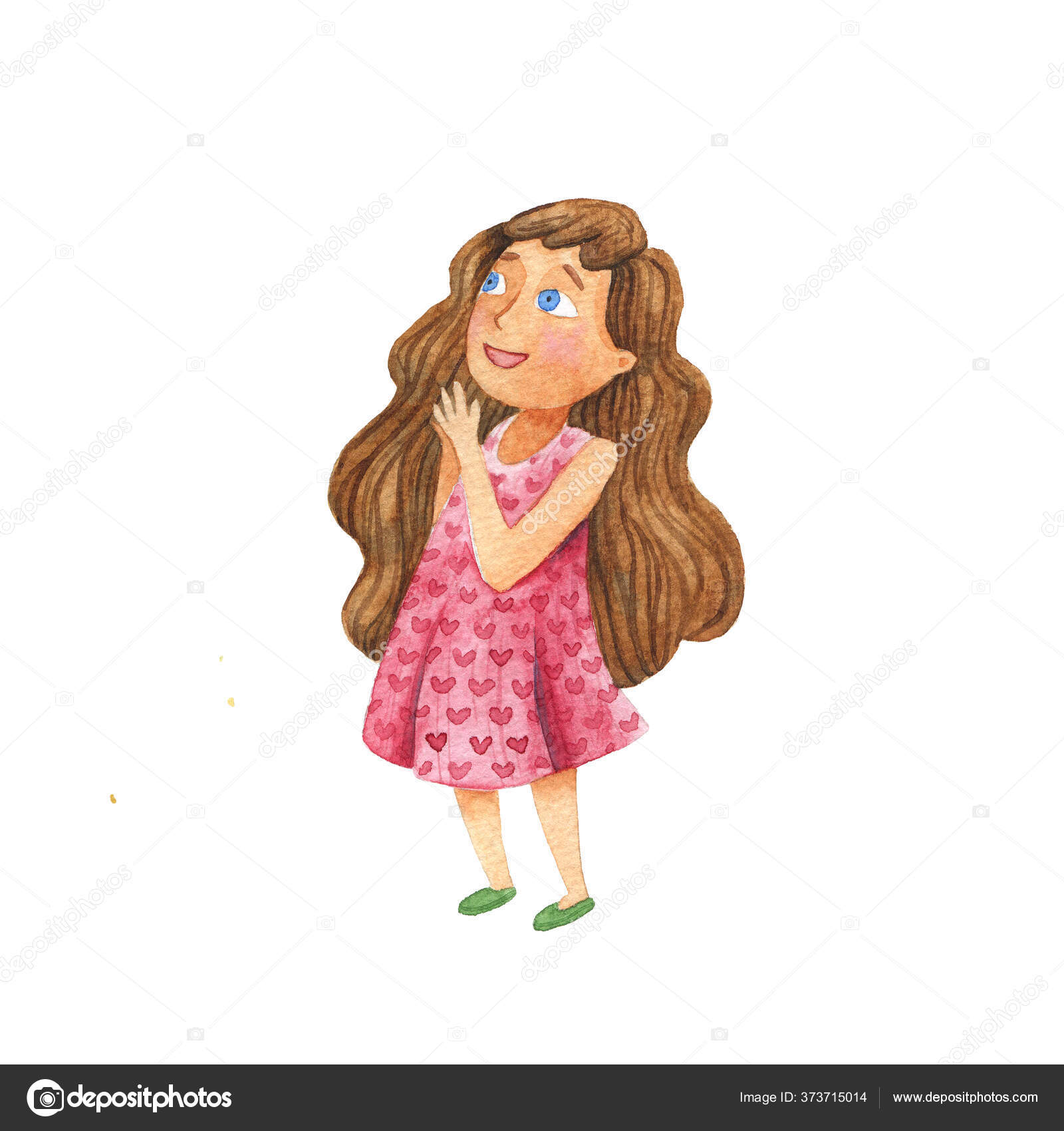 Funny Person Cartoon Girl