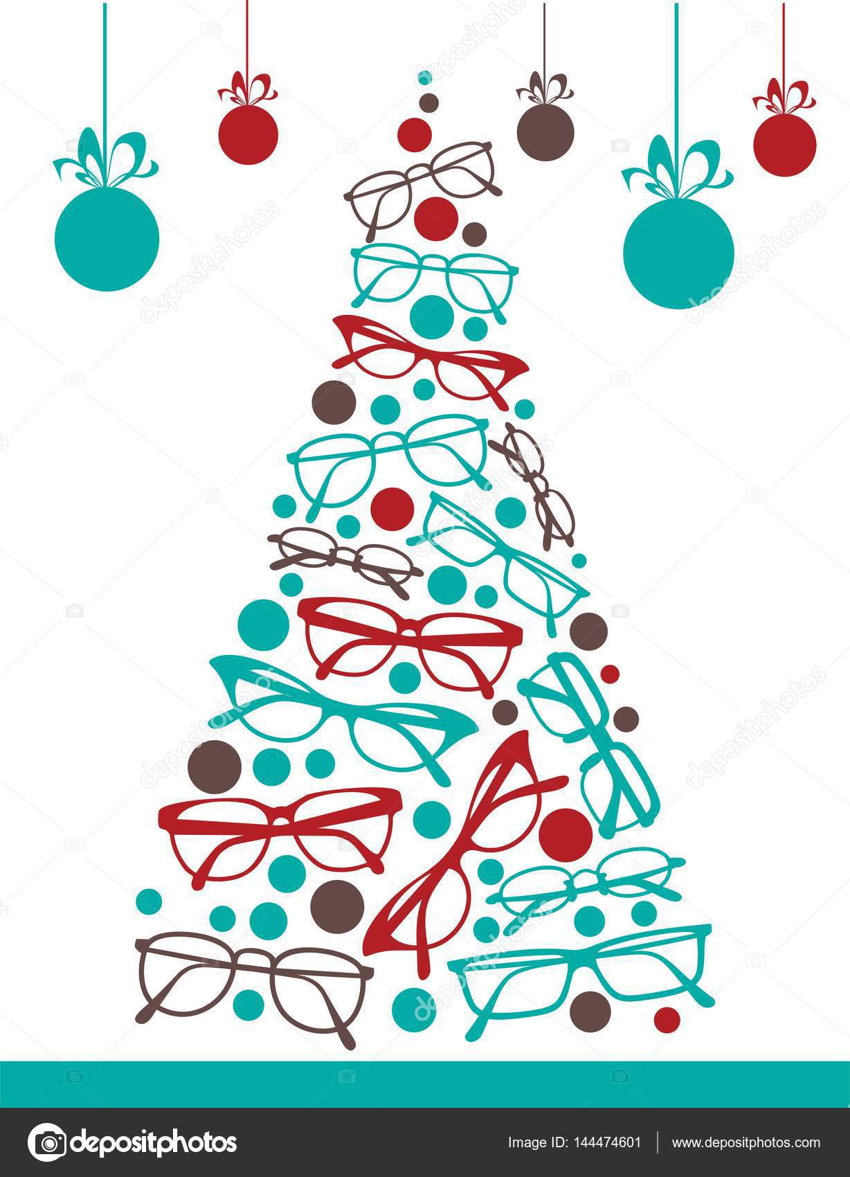 Christmas tree made of optical glasses Stock Vector by ©Alenyshka27 ...