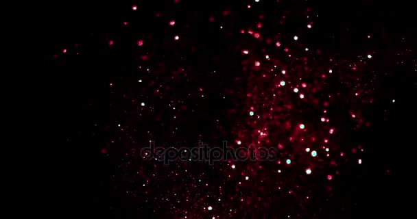 Abstract red sparkle glitter explosion dust particles background with ...