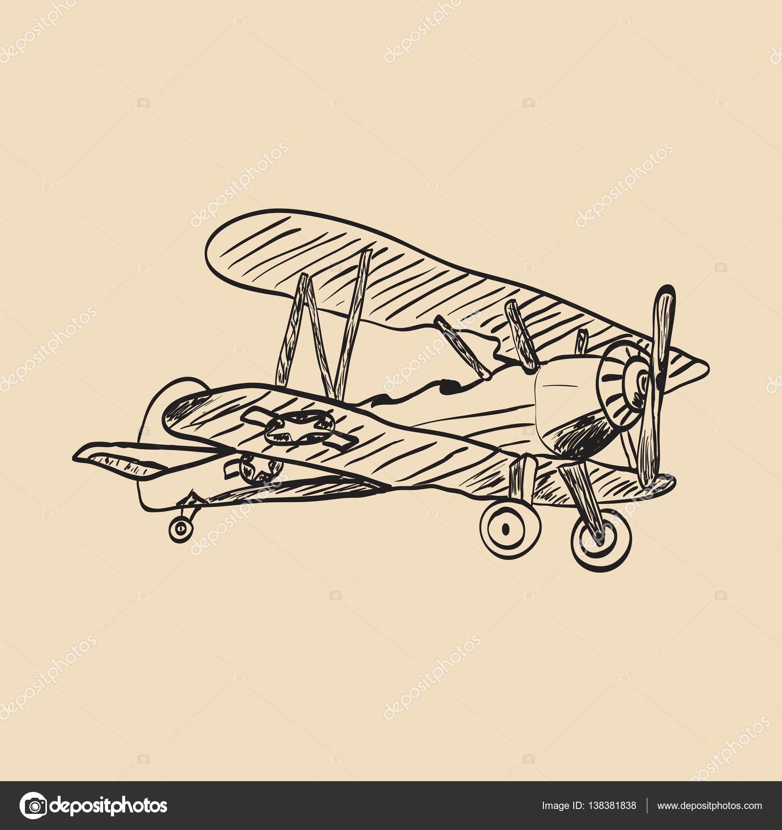 Small plane sketch Stock Vector by ©slasny1988 138381838