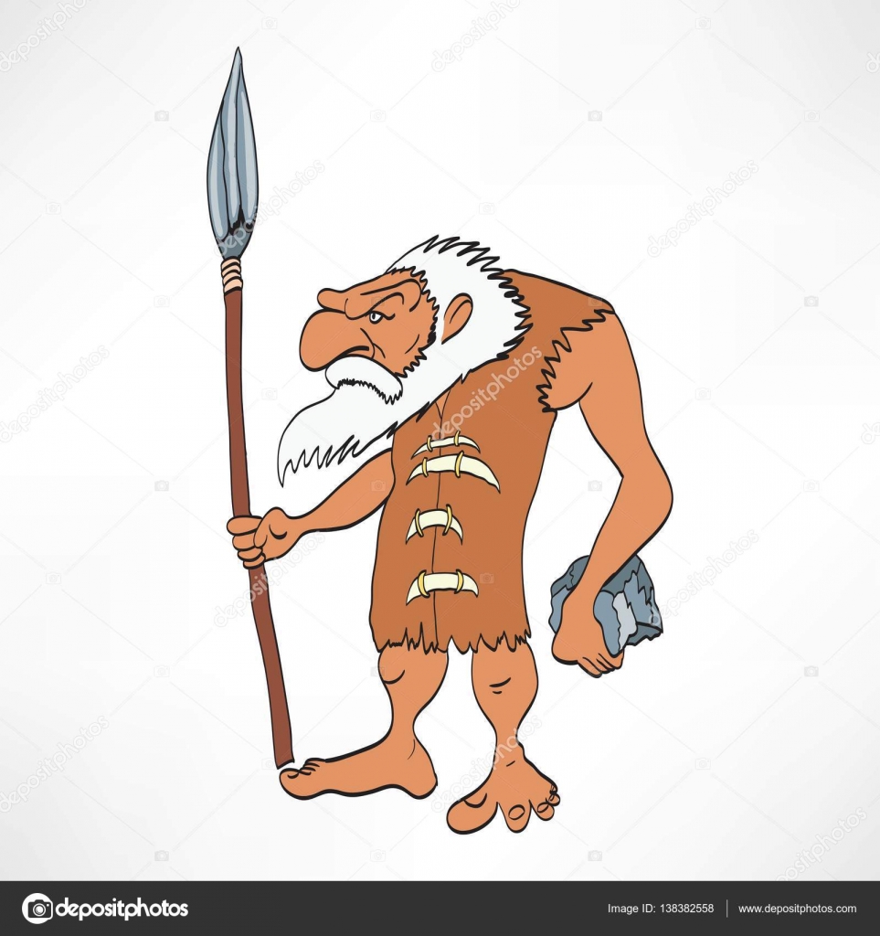Personaje de dibujos animados cavernícola Vector de stock #138382558 de ...