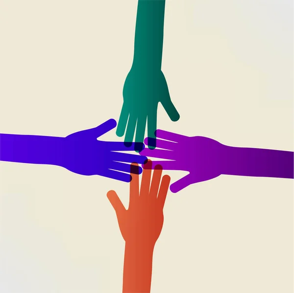 Vector team hands Stock Vector Image by ©swavo #82411756