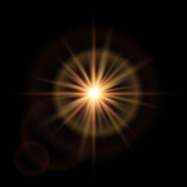 Golden Abstract Explosion Bokeh Light Rays Sparkles Isolated Black ...