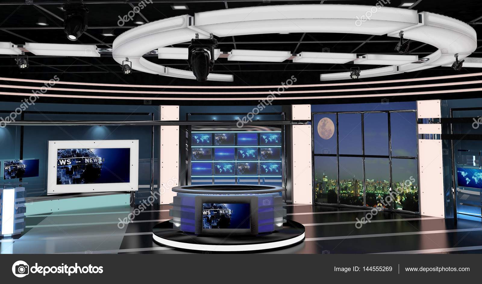 Simple Tv Studio Set