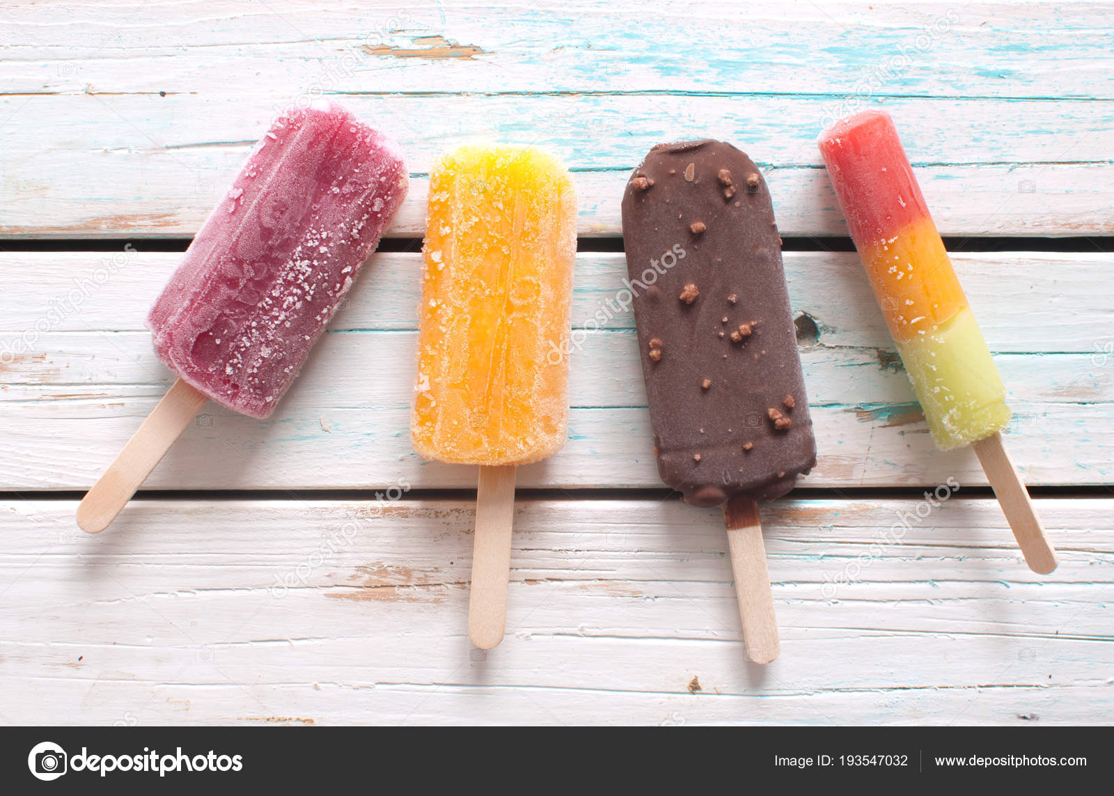 Frozen ice popsicles — Stock Photo © nupix #193547032
