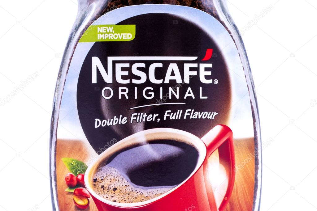 Etiqueta de café Nescafe — Foto editorial de stock © chrisdorney #136941454