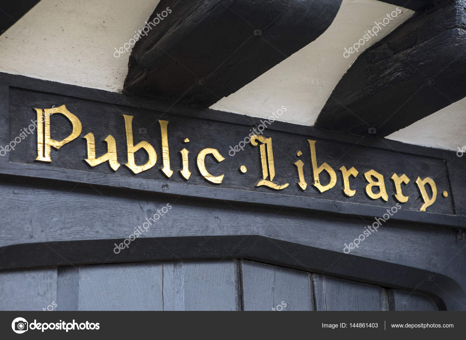 Vintage Library Sign